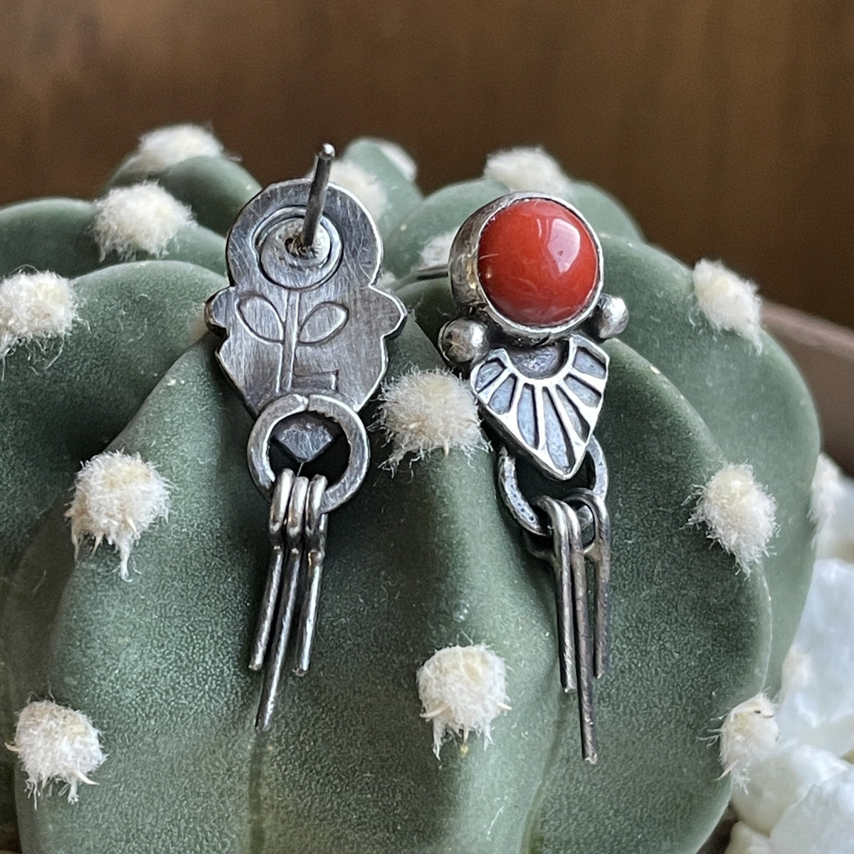 "Flame Thrower" Stud Earrings – Key Rose Customs